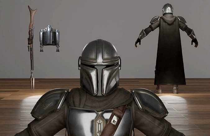 Mandalorian Fortnite Skin T-Pose RIGGING 3d model