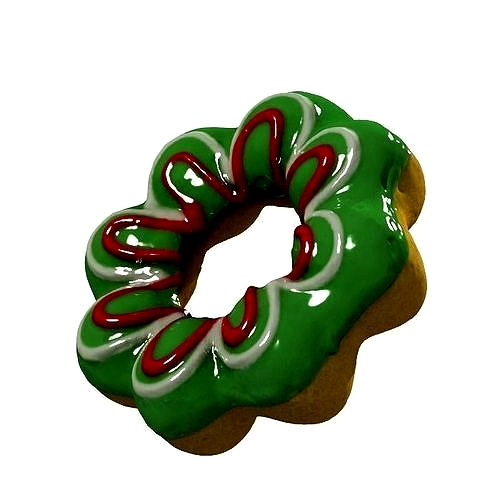 021 Donut blue flower Scan 3D model with UV map