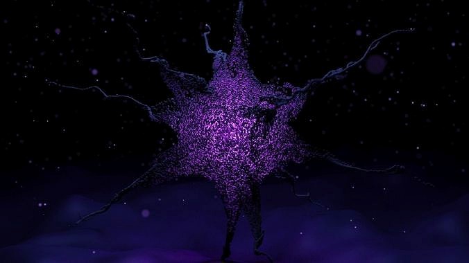 Particle simulation Blender 3D modeling