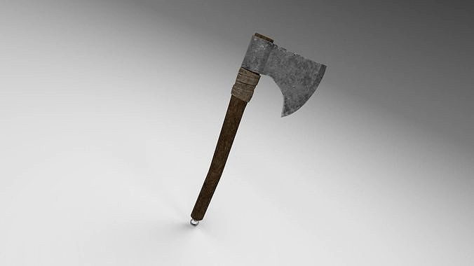 Medieval battle axe 3 3d model