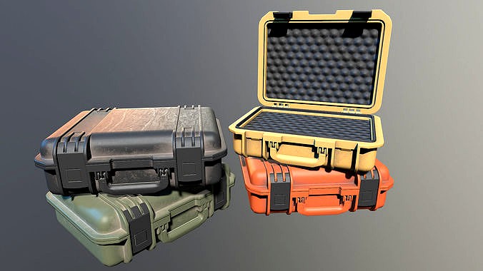 Low Poly PBR Military Case 01 3d model
