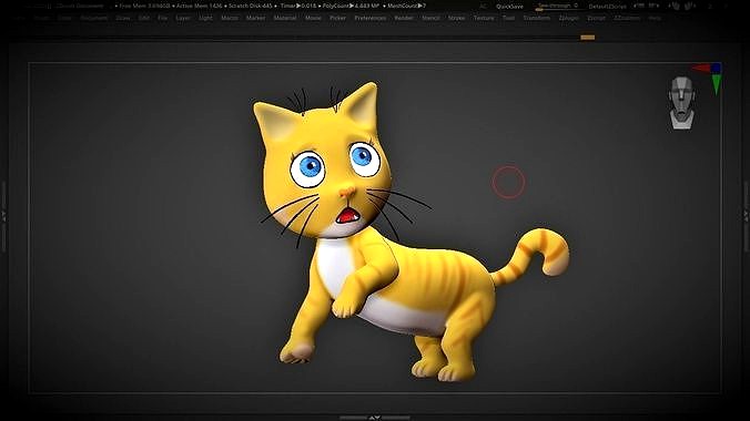 cat 3d model