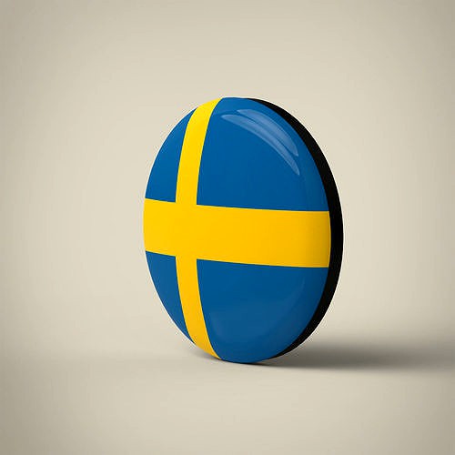 Sweden Badge 3d model
