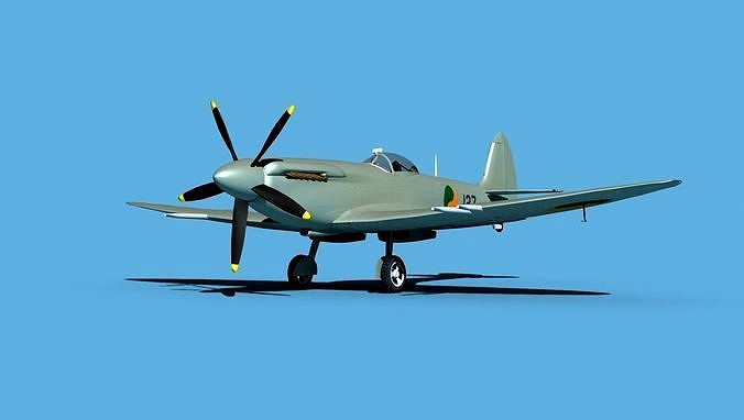 Supermarine Spitfire Mk XXII V12 Ireland 3d model