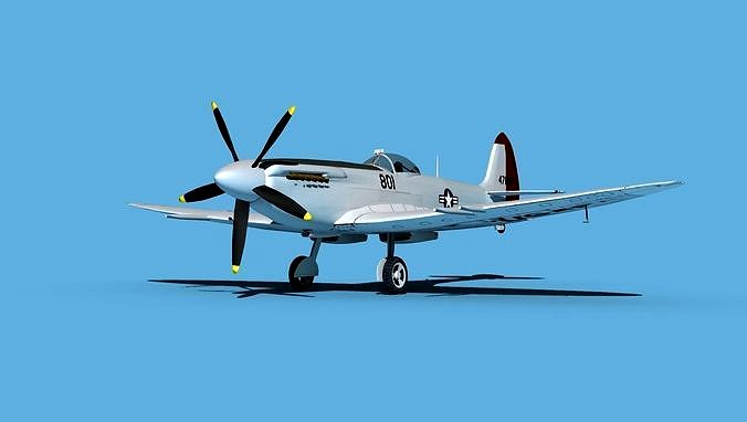 Supermarine Spitfire Mk XXII V06 USAF 3d model