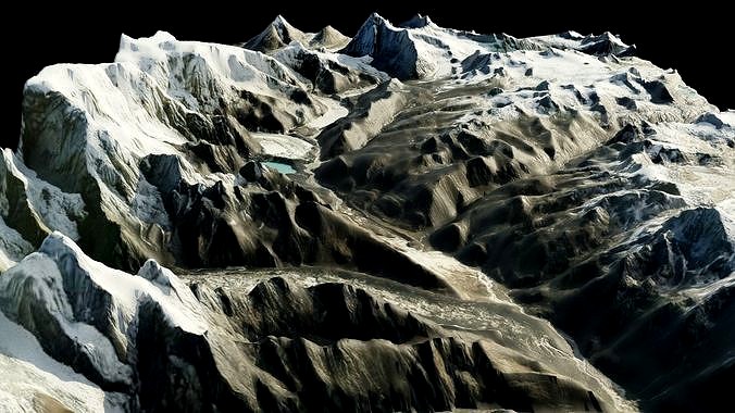 Mountainous Terrain model 2 3d