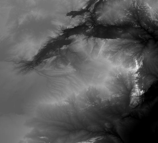 Zimbabwe High resolution 14k displacement heightmap and geometr 3d model