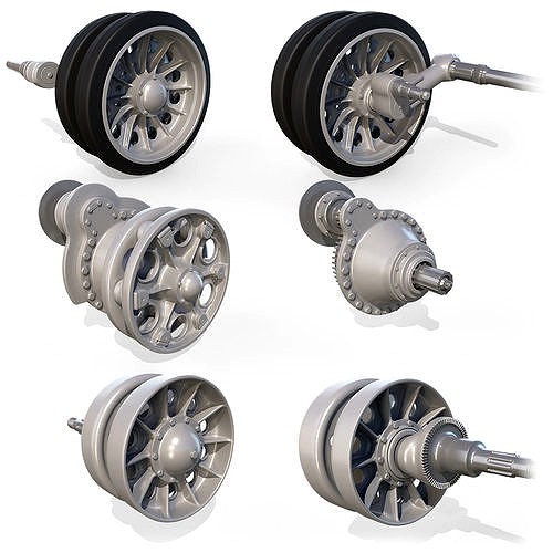 T-34 Tank Wheels Late 3d model