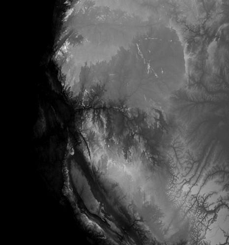 Gabon High resolution 12k displacement heightmap and geometr 3d model