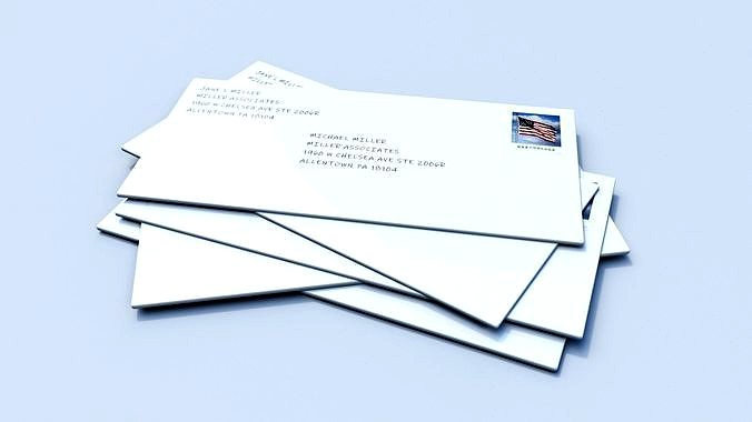 US Mail - Post - Editable PSD Texture included 3d model