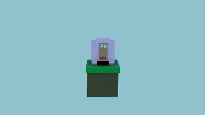 Minecraft sheep rendered in EVE 3d model