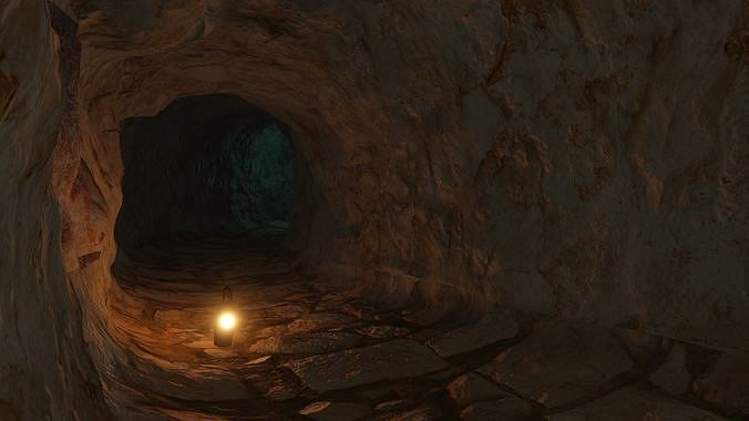 Medieval Cave realistic cave 3d model