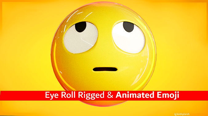 Roll Eyes Animated Emoji Reaction 3d model