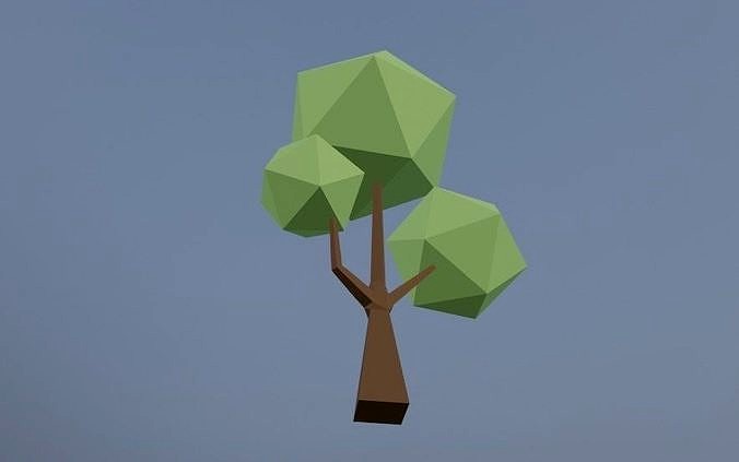 Simple Tree Low-poly 3D model