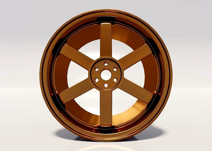 3D model of modern rim car wheel