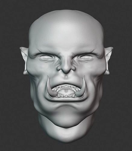 Male Orc Head 3d model