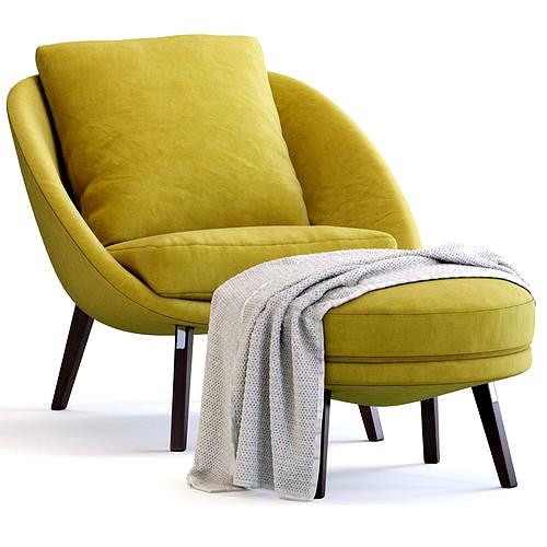 Chair Lido By Minotti 3d model