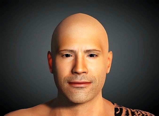 dwayne johnson 3d model