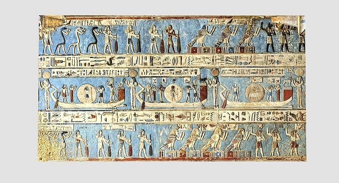 Relief of ancient egypt-Dendera 3d model