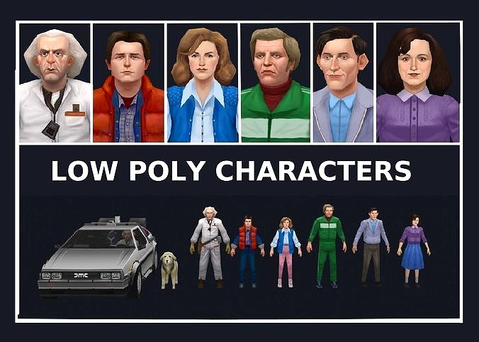 BTTF characters 3d model