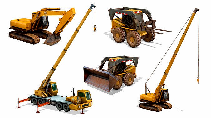 Construction Vehicles Pack - 1 3d model