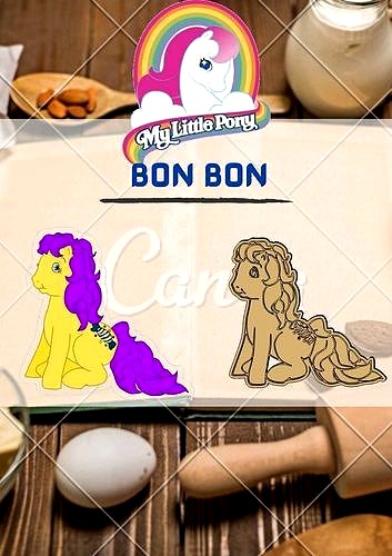 Amazing My Little Pony Character Bon Bon Cookie Cutter Stamp 3d model