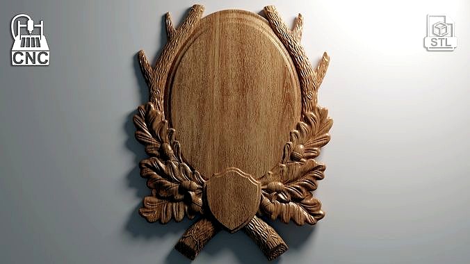 Trophy Mounting Plaque 4 - 3D STL Files for CNC model