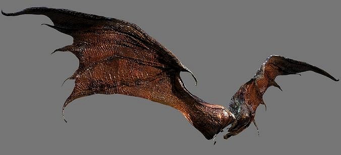 Ancient Jurassic Dragon Wings 3d model