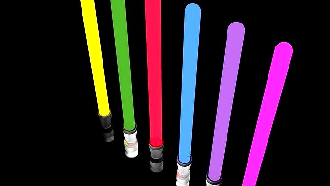 Yellow Laser Sword 3d model