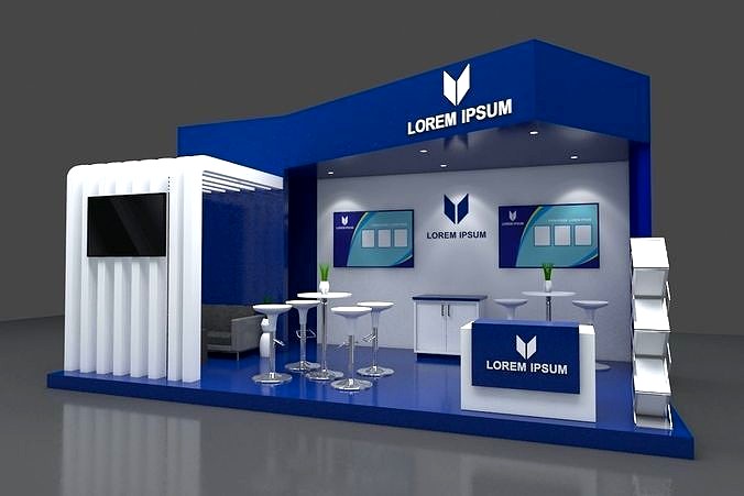 booth 3m x 6m 3d model