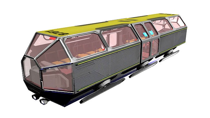 SciFi Tram Shuttle 3d model