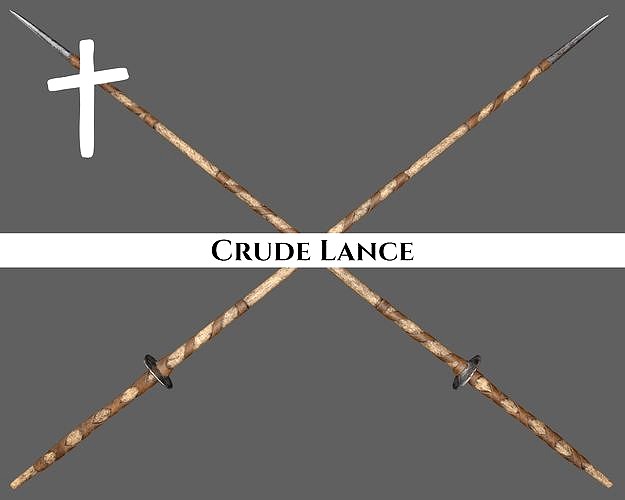 Medieval Crude Lance 3d model