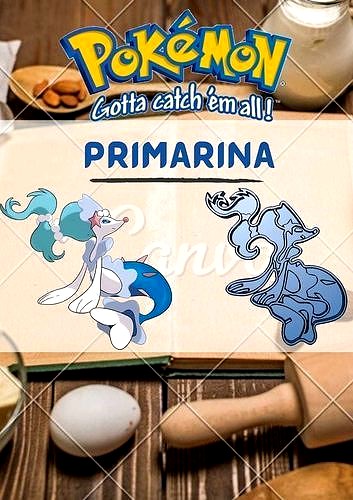Amazing Pokemon Primarina Cookie Cutter Stamp Cake Decorating 3d model