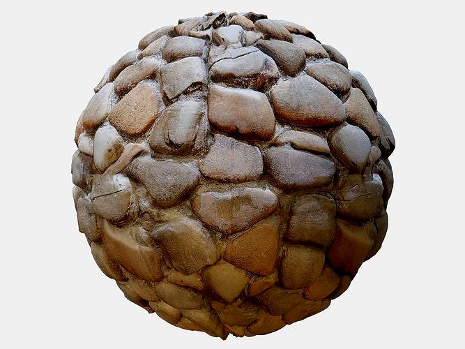 Stone Wall PBR Texture 0 3d model