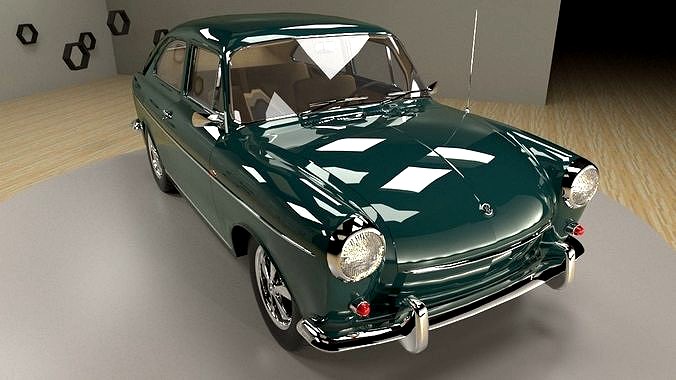 VW Type 3 fastback 1963 3d model