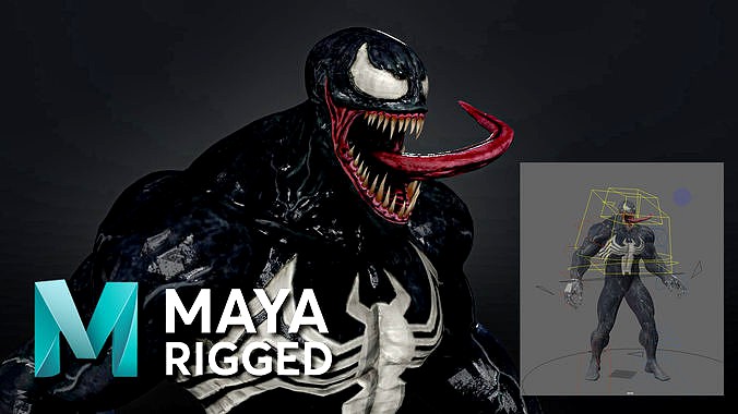 Venom 3d Rigged Maya Model