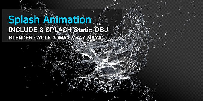 Water Splash Animation 3d model