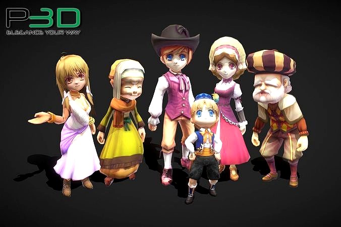 Fantasy RPG Family Pack 3d model