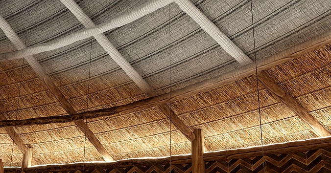 Thatched Roof 1 3d model
