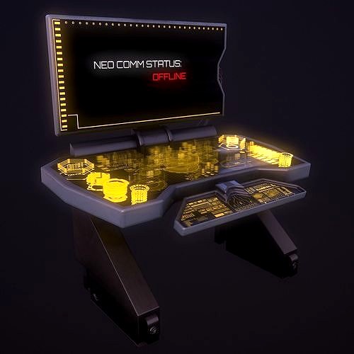 Sci-Fi Console-Computer 3d model