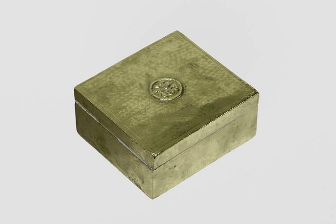 Brass Snuff Box Oriental photogrammetry scan PBR 4K textures 3d model
