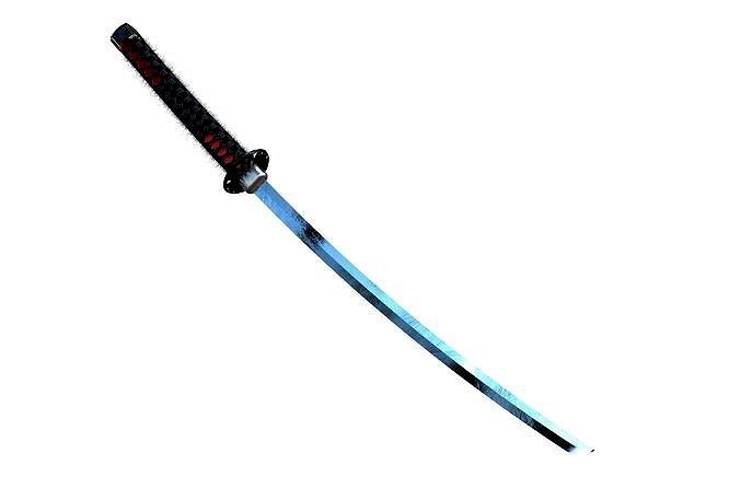Katana sword and sheath from anime Demon slayer 3d model