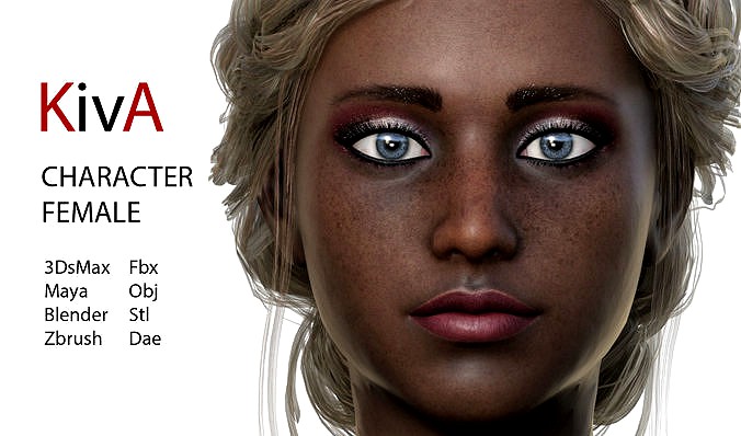 KivA - Character Female Realistic 3d model