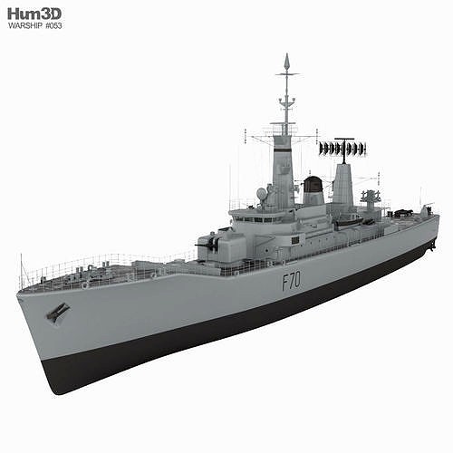 Leander-class frigate 3d model