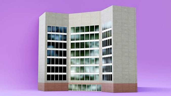 Corner office building 3d model