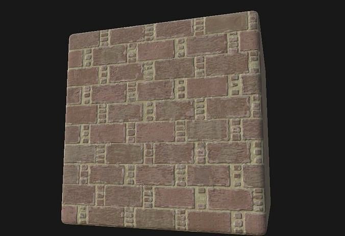 Worn Bricks - PBR Tileable Texture Set 3d model