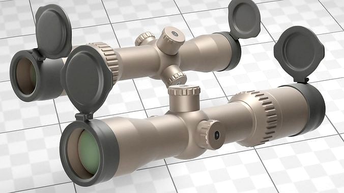 HighPoly Scope model with lowpoly 3d
