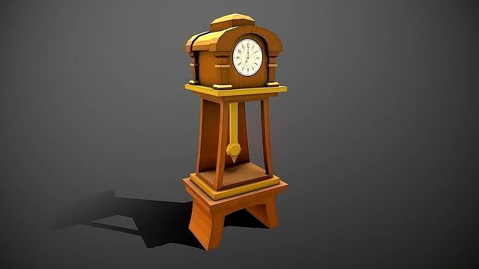 Pendulum Clock - Stylized Cartoon 3d model