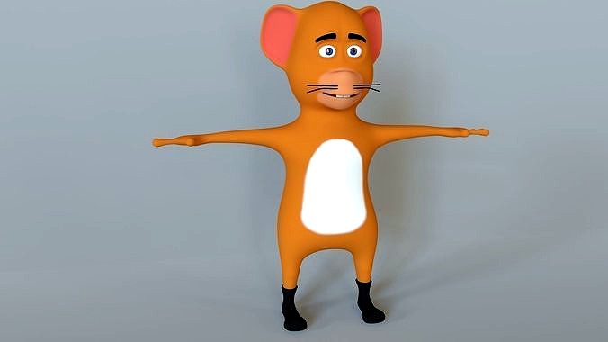 Rat Cartoon 3d Model