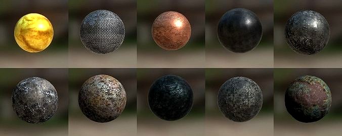 10 Seamless metal texture 3d model